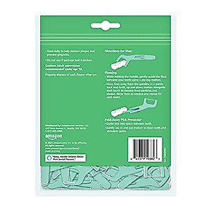 Amazon Basics Mint Dental Flossers, 90 Count, 1 Pack (Previously Solimo)