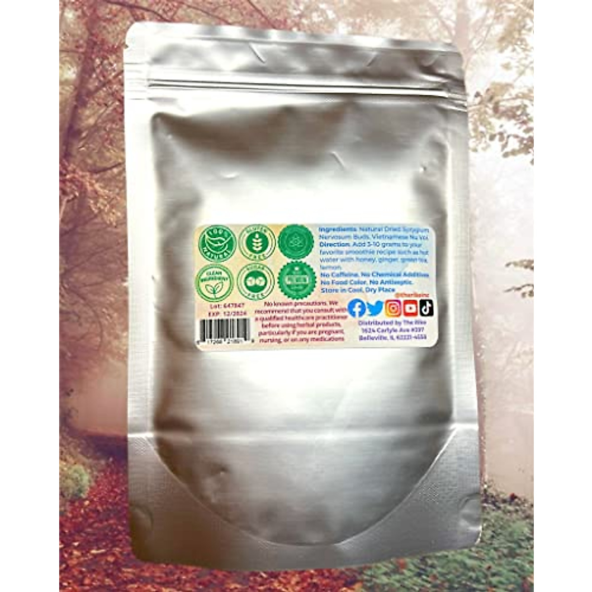 Nu Voi Herbal Tea 100 Gram Syzygium Nervosum Tea Cleistocalyx Operculatus C. Nervosum for Antioxidants, Skin Health, Stress Relief, Boost Energy, Immune System