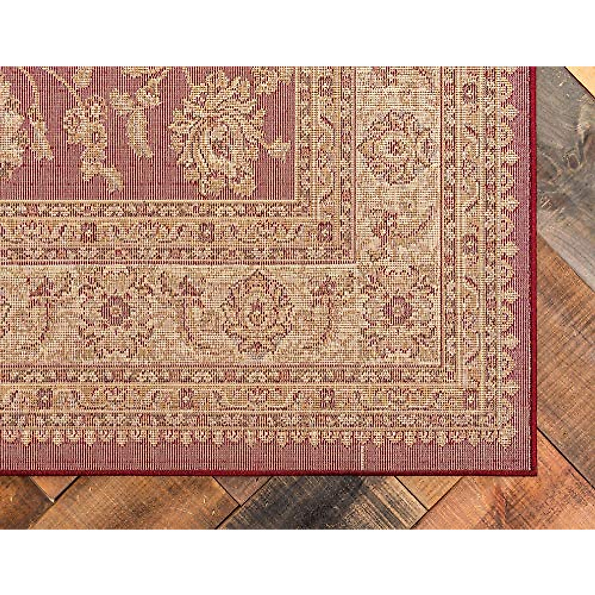 Unique Loom Voyage Collection Traditional Oriental Classic Intricate Design Area Rug (2' 7 x 10' 0 Runner, Red/Gold)
