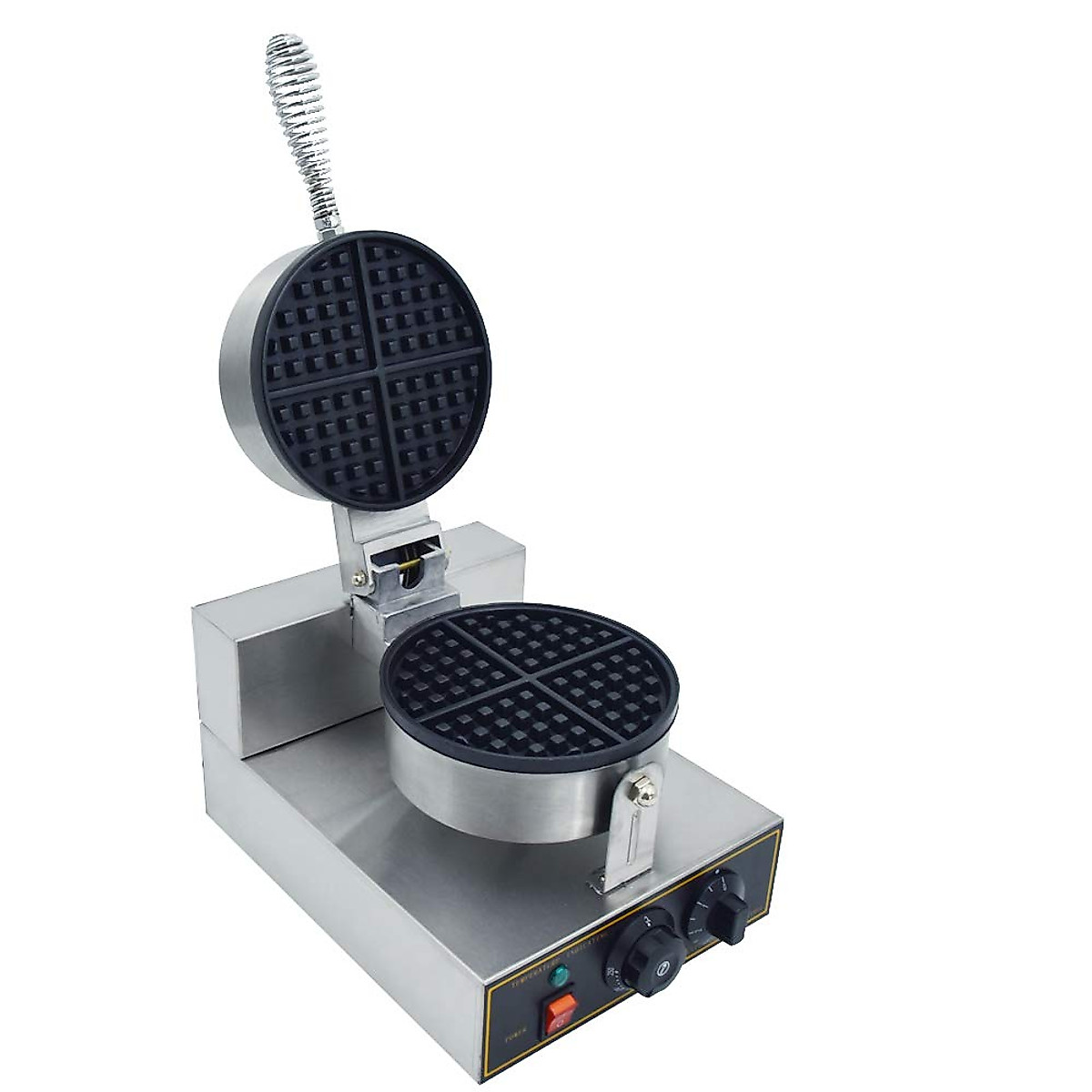 TAIMIKO Commercial Waffle Maker 1400W Nonstick Electric Waffle Machine Stainless Steel 110V Temperature and Time Control Waffle Bake Machine for Home,Commercial Use