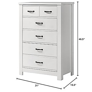 LILOLA LIVING Cassini White 5-Drawer Chest
