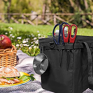 TargetEvo Picnic Basket Outdoor Camping Storage Organizer Bag Foldable Travel Box Storage Tool Military Bag Multi-Functional with Side Pockets Couples