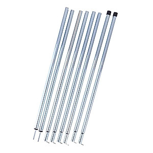 2Pcs 4 Section Tarp Shelter Canopy Tent Awning Support Rod Porch Iron Pole