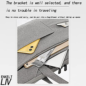ENKELT LIV Laptop Stand Adjustable for Desk Foldable Laptop Holder Cradle,Ergonomic Folding Portable Notebook Support Steady Non-Slip Multi-Angle Aluminum Computer Riser Compatible with 8.3-15.6 Inch
