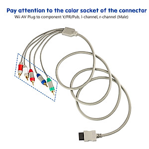 6Ft Component HD AV Cable to HDTV-EDTV (High Definition 480p) Compatible with Nintendo Wii and Wii U