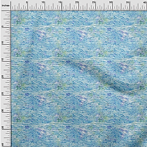 oneOone Cotton Cambric Light Blue Fabric Aian Batik Sewing Fabric by The Yard Printed DIY Clothing Sewing Supplies 56 Inch Wide-15
