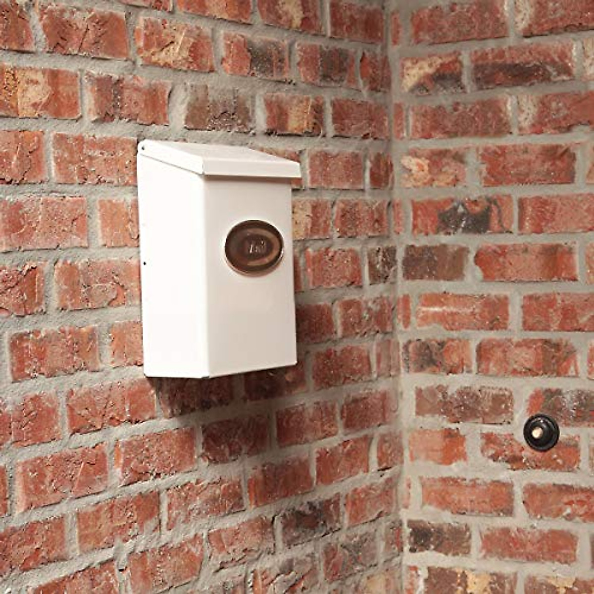 Gibraltar Mailboxes Designer Locking Medium Capacity Galvanized Steel White, Wall-Mount Mailbox, DVKW0000, 9.7 x 4.4 x 12.6 inches