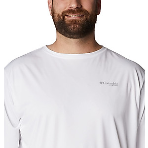 Columbia Men's Terminal Tackle PFG State Triangle LS, White/Fl Flag, 5X Tall