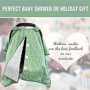 Bassinet Sheet, Jersey Cotton for Baby Boy/Girl, Baby Car Seat Canopy Soft Minky Plush Dotted Backing Baby Car Seat Cover Girls, Infant Carseat Canopy