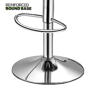 Magshion Bar Stools Set of 2, Adjustable Counter Height Swivel Barstools Modern Dining Chair Bar Pub High Stool with Back for Kitchen Island, Black/Red