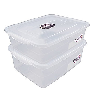 Anbers 14 Quart Clear Latching Storage Containers with Lid, 4-Pack