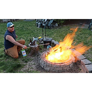 Flame King Propane Fire Starter Torch works with 1lb Propane Tanks for Firepits, Charcoal Grills, Wood Oven