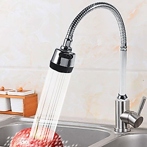 360-Degree Swivel Faucet Sprayer 304 Stainless Steel Swivel Spout Kitchen Sink Aerator Faucet Replacement Part