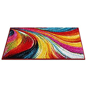 Well Woven Viva Pleasure Modern Abstract Multi Bright Accent Rug 2' x 3' Mat