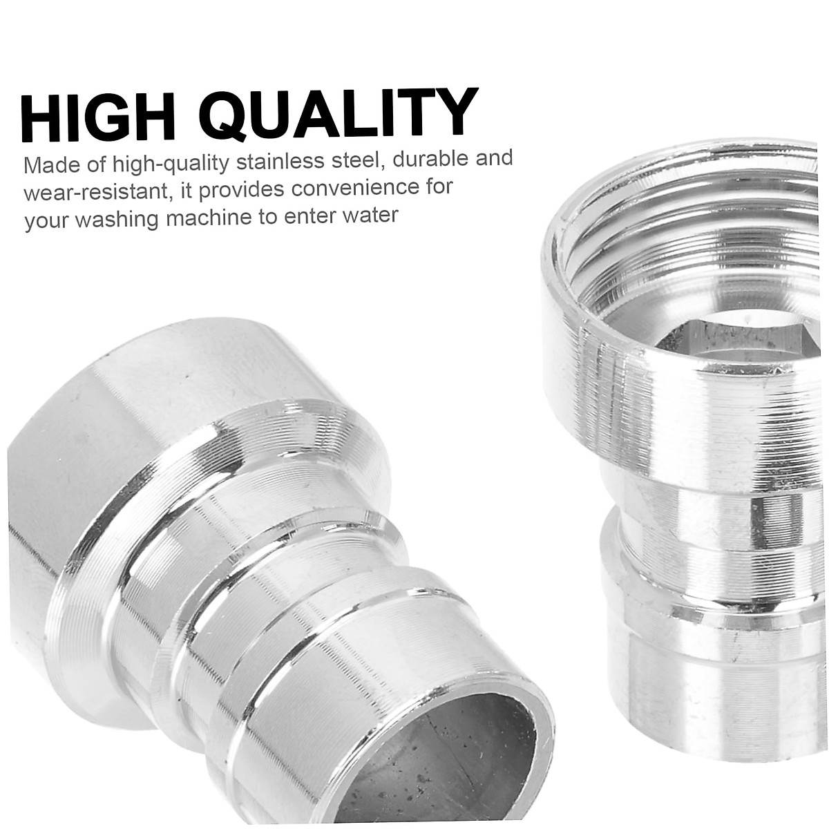 6pcs Washing Machine Adapter Stainless-Steel Basin Connector Metal Faucet Adapter Toilet Sink Faucet Adapters Metal Faucet Connector Tap Adapter Faucet Adapter Accessory