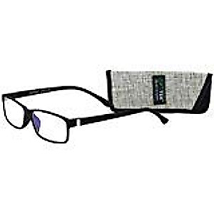 SAV Eyewear Men's Optitek Computer 2103 Black Rectangular Reading Glasses, 30 mm + 2