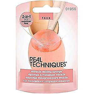 Real Techniques New 2-in-1 Miracle Mixing Sponge for Foundation and Complexion Enhancers, 24 g