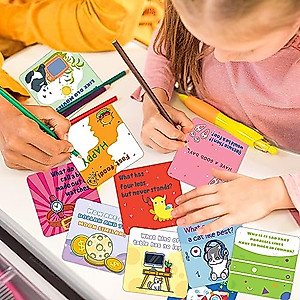 YTSQLER 120 Lunch Box Joke Cards for Kids Lunch Box Notes for Kids Motivational Inspirational Pun Cards for Students Teachers, Lunchbox Joke Cards for Boys Girls with Reward Stickers