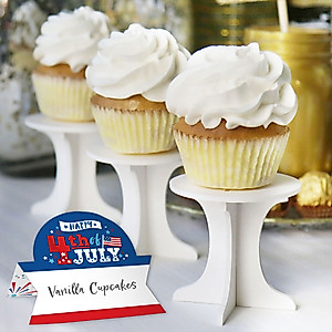 Big Dot of Happiness Firecracker 4th of July - Red, White and Royal Blue Party Tent Buffet Card - Table Setting Name Place Cards - Set of 24