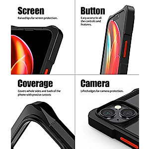 GOOSPERY Z Bumper Crossbody Compatible with iPhone 14 Plus Case [Strap Included] Shock Absorbing Dual Layer Structure TPU Edge Crystal Clear PC with Strap Outdoor Design, Black