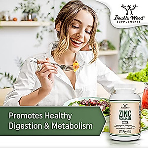 Zinc Picolinate 50mg, 300 Capsules (Immune Support) Non-GMO, Gluten Free (300 Day Supply) by Double Wood Supplements