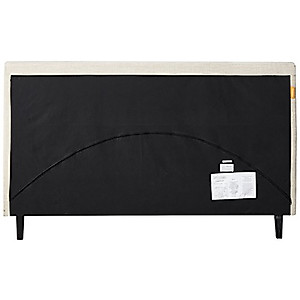 Modway Anya Upholstered Beige Full Platform Bed with Wood Slat Support