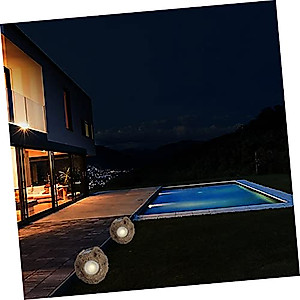 Uonlytech 4 Pcs Stone Lamp Waterproof Garden Light Imitation Stone Spotlight Resin Light Adornment Led Stone Light Garden Stone Light Landscape Modeling Light