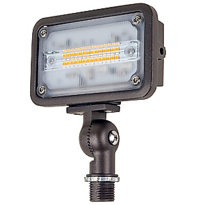 Newhouse Lighting WW15BRZ 16-Watt Outdoor Die-Cast Aluminum LED Wall Wash Flood, Weatherproof Landscape Lighting 1500 Lumens, 3000K Warm White, 120V, 1/2" Knuckle Mount, Bronze