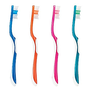 SmileGoods A392 Toothbrush, 39 Tuft, Soft Bristle, Individually Packaged Toothbrushes, Assorted Colors, Bulk Pack of 72