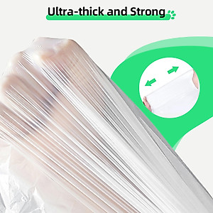 KropBom 120 Count Waste Drawer Liners Bags Compatible with Litter Box Robot 4 and 3, Thick Self-cleaning Cat Litter Box Liners refill with Drawstring Heavy Duty 10-12 Gallons of Capacity