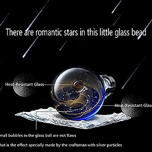 QPZM Double-Sided Galileo Square Glass Necklace, Universe Galaxy Nebula Space Double-Sided Glass Pendant Bracelet Gift Glass Nebula Universe Memory-A