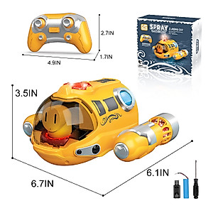Remote Control Boat for Pools and Lake Toys, RC Spray Gasboat, LED Light Water Toy, Fast RC Boats for Adults and Kids, 2.4GHZ Remote Control, Upgrade Swimming Pool Toy for Boys and Girls