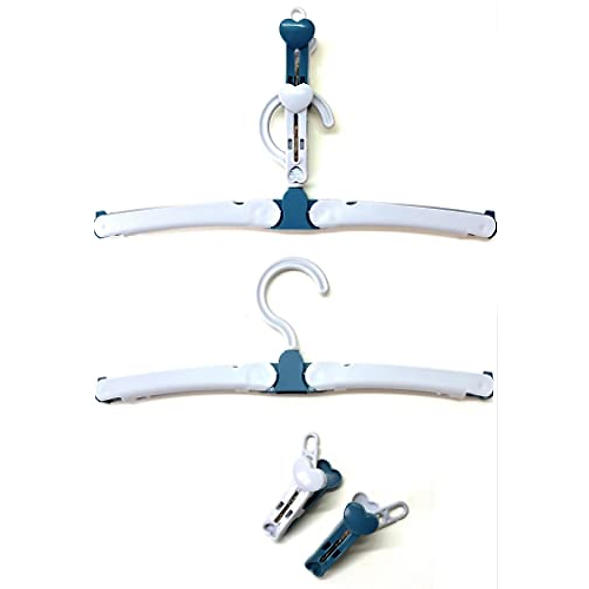 12 PCS Foldable Travel Hangers|Baby Hangers with Clips|Pants Hangers|Space Saving|rv Accessories|Camping