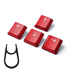 HUYUN Texture Tactility Backlit Keycaps Replacement for GL Tactile Switch Logit G813/G815/G913/G915 TKL RGB Mechanical Gaming Keyboard (WASD+Arrow Keys Red)