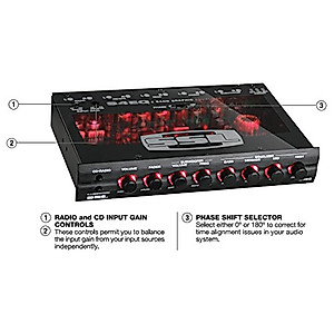 Sound Storm Laboratories S4EQ 4 Band Pre Amp Car Equalizer with Gold Plated Front Rear and Subwoofer Outputs