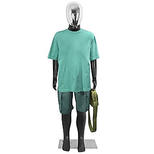 SHAREWIN Kids Mannequin Full Body 43.3 Inches, Black Children Dress Form Adjustable Mannequin Torso, Realistic Adjustable Detachable Manikin Body Display with Metal Base for Child