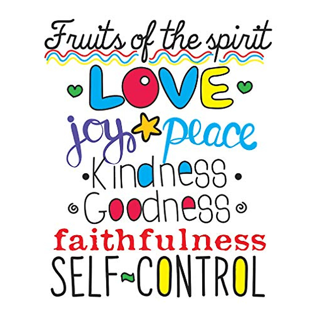 8x10 Fruit Of The Spirit Wall Art // Christian Scripture // Home Decor // Children’s Poster // Art Print