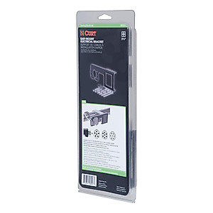 CURT 58003 Easy-Mount Vehicle Trailer Wiring Connector Mounting Bracket for 2-1/2-Inch Receiver, 4 or 5-Way Flat, 6 or 7-Way Round, GLOSS BLACK POWDER COAT