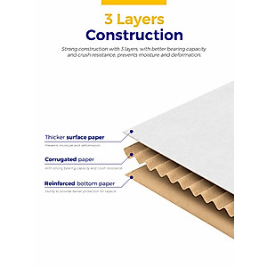 MESHA White Corrugated Mailing Box 9X6X4 Shipping Boxes Cardboard For Small Business Packaging Mailer 25PACK