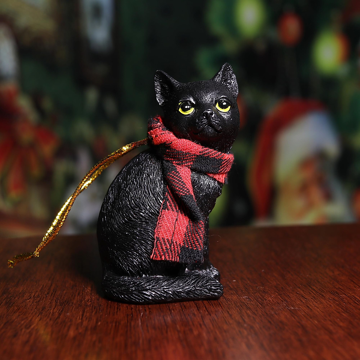 Black Cat Christmas Tree Ornament 3 Inches