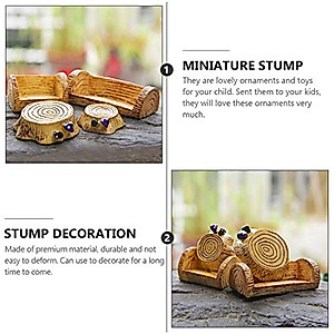 NUOBESTY 4pcs Micro Landscape Decoration Flower Glass Ornaments for Crafts Landscape Miniatures Glass Terrariums for Plants Miniature Ornaments Tree Stumps Fairy Small and Fresh PVC Branch