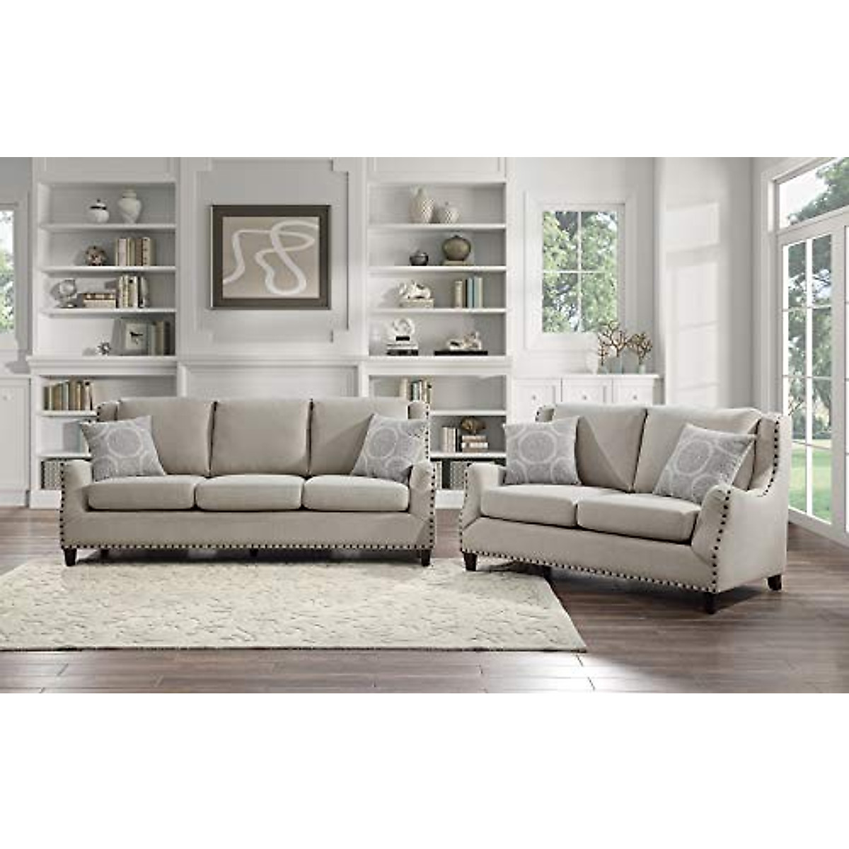 Lexicon Sedalia Living Room Loveseat, Beige