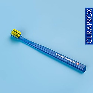 Curaprox CS 5460 Ultra-Soft Orthodontic Toothbrush for Braces with Ultra-Fine Filaments and Compact, Slightly Angled Toothbrush Head for Improved Tooth and Gum Health