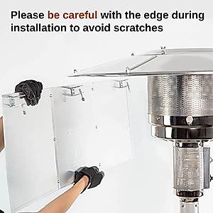 EAST OAK Patio Heater Reflector Shield, Propane Patio Heaters Focusing Reflector for Extra Heat Reflecting Power, Enegy Saving, Heating Reflector for Directional Heating, 0.7mm Thickened Aluminum