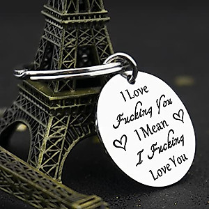 isiyu Couples I Love You Gifts for Her Him Boyfriend Anniversary Keychain from Girlfriend Birthday Gifts