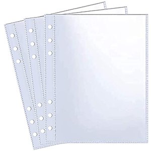 30 Pack 60 Pockets 5x7” Photocard Sleeves for A5 6 Ring Binder, Ultra-Clear Photo Sleeves, Double-Sided 1 Pocket Photo Pages, Top Loading Photo Sheet Protector for Photos, Postcards, Seed Packets