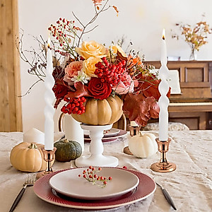 MAITREYA White Taper Candles Conical Stick Candles Spiral Taper Candles-Set of 4 for Decoration Weddings Party Church-Unscented Dripless Candles,10inch(D-White)