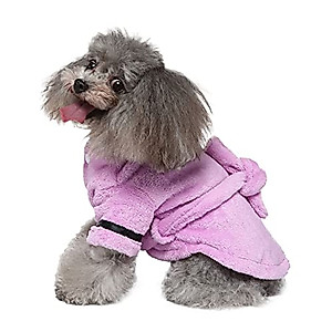 Medium Female Dog Clothes Pet Bath Hotel Nightgown Pajamas Bathrobe Apparel Towel Bathrobe Cat Clothes Teacup Chihuahua Sweaters