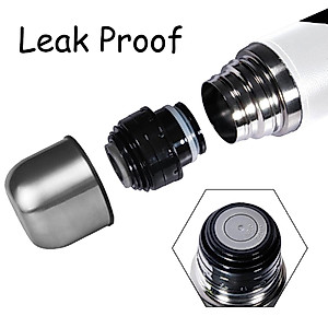 Stainless Steel Leather Vacuum Insulated Mug Fish Silhouette Thermos Water Bottle for Hot and Cold Drinks Kids Adults 16 Oz