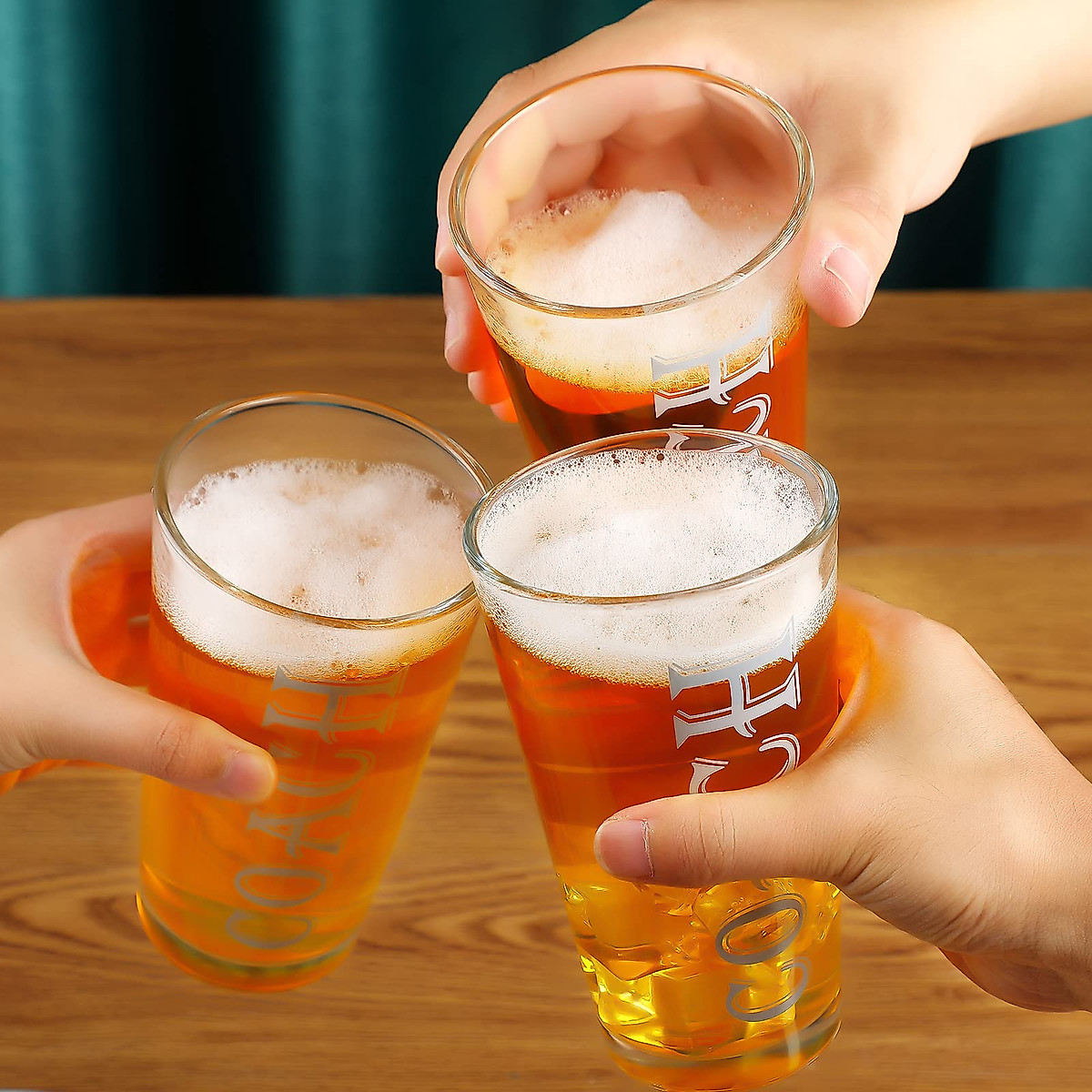 Newtay 3 Pieces Coach Pint Glass Football Soccer Softball Basketball Coach Gifts 16 oz Baseball Drinking Glasses for Drinking Water Wine Say Your Thanks to Coach Suitable for Both Men or Women